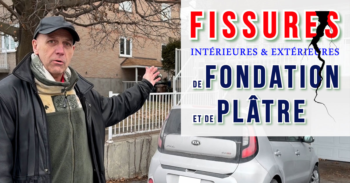 Inspection de fissures de fondation, mur plafond intérieur
